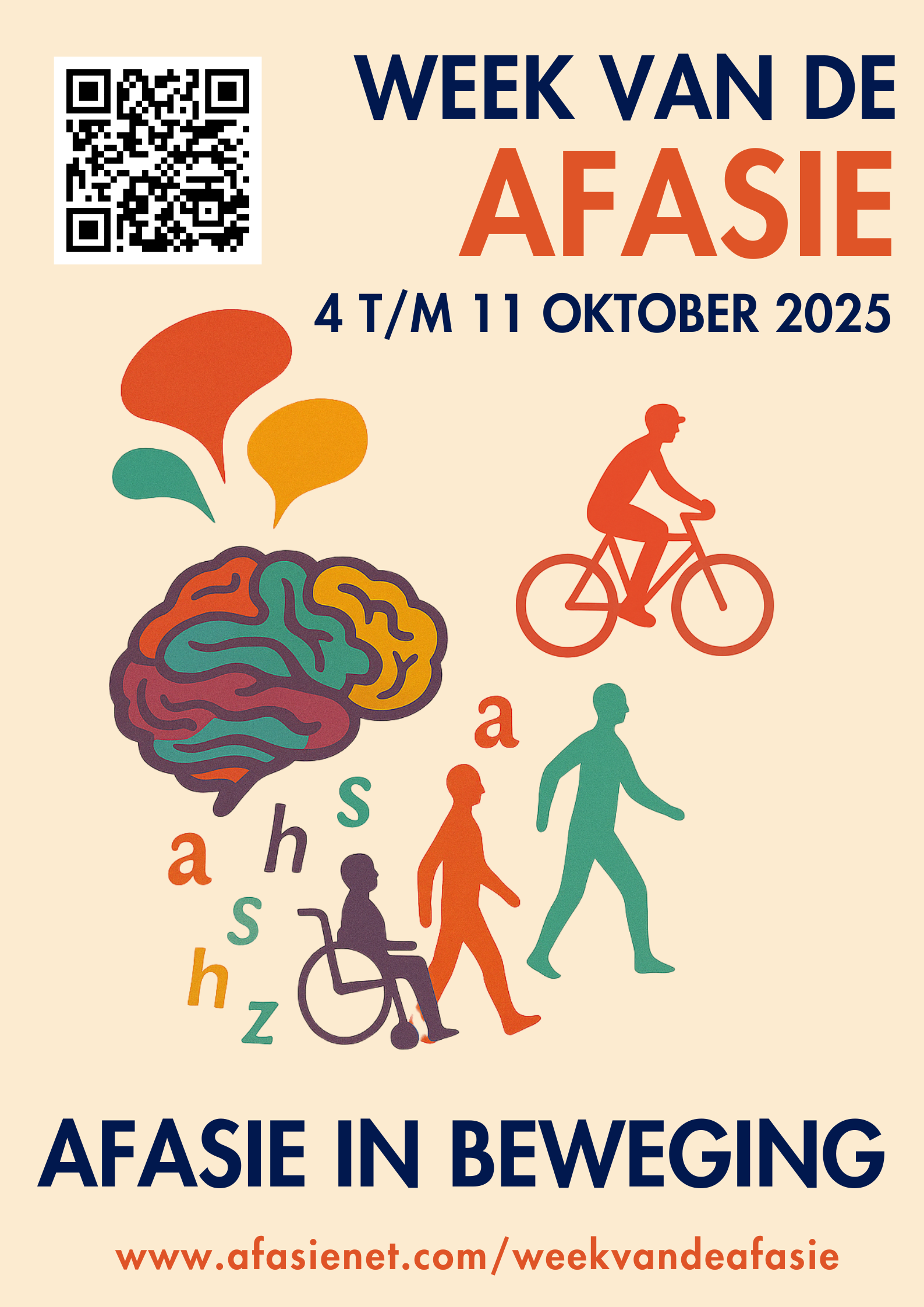 Week van de afasie 4 t/m 11 oktober 2025: Afasie in Beweging - Hersenletsel